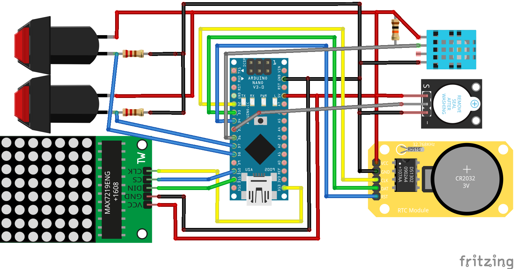 Led Clock Schematic Diagram